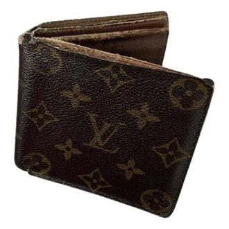 Louis Vuitton Portefeuille en cuir Vintage Pre-owned - Femme - Pre-owned - Brun - Taille: ONE Size