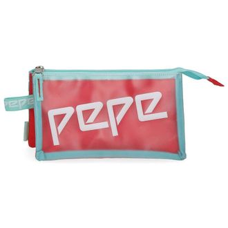 Pepe Jeans London Cristal Dreifaches Federmäppchen Mehrfarbig 22x12x5 cms Polyester und PVC