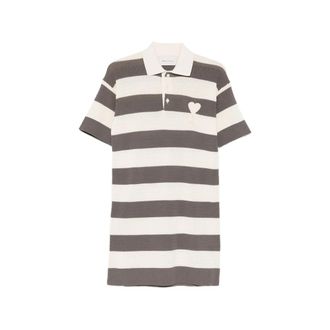 Ami Striped Heart Appliqu&eacute; Dress