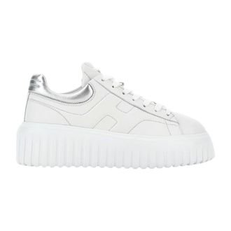 Hogan Femme, Chaussures, Blanc, Taille: 39 EU Baskets ray&eacute;es avec bandes H