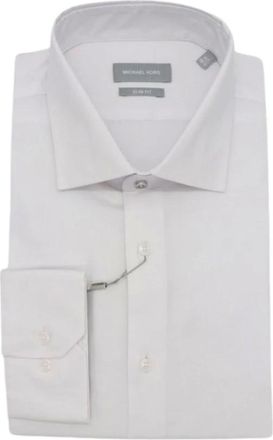 Michael Kors Homme, Chemises, Blanc, Taille: 4XL Pinpoint Oxford Shirt