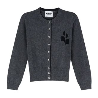 Isabel Marant Lona Logo Cardigan - - Knitwear - Damen - Grau - S