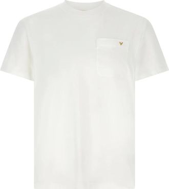 Valentino Garavani Homme, Tops, Blanc, Taille: S T-shirt en coton avec Vgold