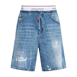 Dsquared2 Homme, Shorts, Bleu, Taille: XS Short en denim effet vintage