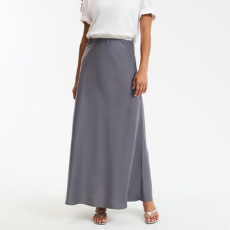 La Redoute Collections Jupe Maxi Longue Satin&eacute;e