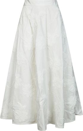 Rotate Rotate Birger Christensen, Femme, Jupes, Blanc, Taille: 38 FR Flower Maxi Skirt