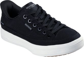 Skechers Mens Arch Fit Arcade-See Ya There Hands Free Slip=ins Sneaker, true black, 42.5 EU