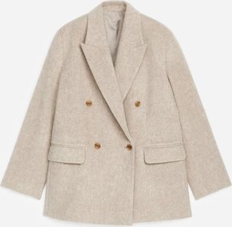 Arket Geb&uuml;rsteter Wollblazer -Beige