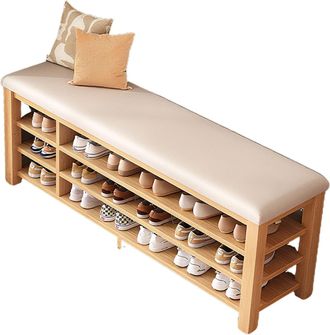 Generic Kleine Eingangsbank mit Schuhaufbewahrung kompakter Holzregal -Organizerschrank mit Sitz für schmale Hall -Haustür weiß 100cm