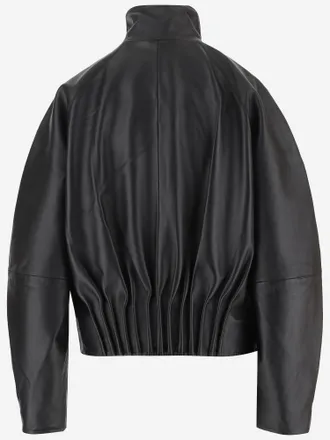By Malene Birger Womens Leather Jacket Suzanne Black