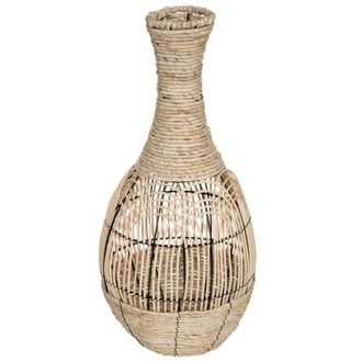 Atmosphera Atmosphera - Vase - Rattan - H63 cm - Beige