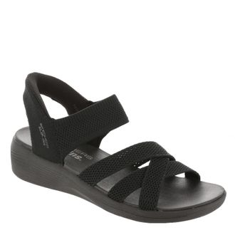 Skechers Damen Arya - Kühlende Slip-ins für Freihändige Hände Sandale, Black, 37 EU
