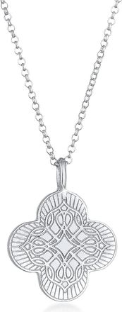 Elli Halskette Damen Kreuz Anh&auml;nger Ornament Coin Vintage Trend Blogger in 925 Sterling Silber