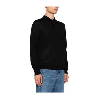 Paul Smith Langarm-Poloshirt - - Knitwear - Herren - Schwarzk - M