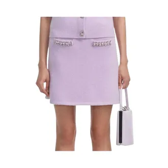 Self Portrait Texturierter A-Linien-Minirock - - Skirts - Damen - Lila - M