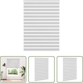 vidaXL vidaXL Stoffrollo - Doppelrollo Hellgrau 155x200 cm Stoffbreite 150,9 cm Polyester