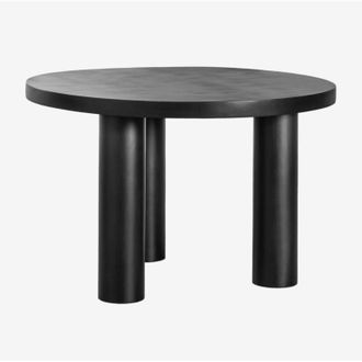 Sklum Runder Esstisch aus Mangoholz (&Oslash;120 cm) Amanza Schlichtes Schwarz
