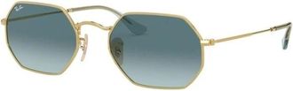 Ray-Ban unisex, Accessoires, Jaune, Taille: 53 MM Octagonal Lunettes de soleil