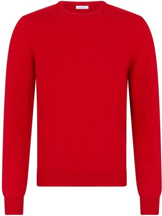 Malo Homme, Pulls, Rouge, Taille: M Pull ras du cou en cachemire