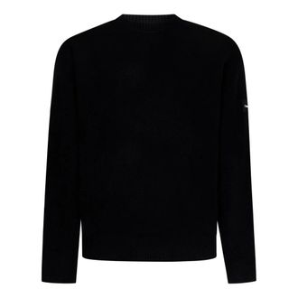 Calvin Klein Gerippter Pullover mit Rundhalsausschnitt - - Knitwear - Herren - Schwarzk - XS