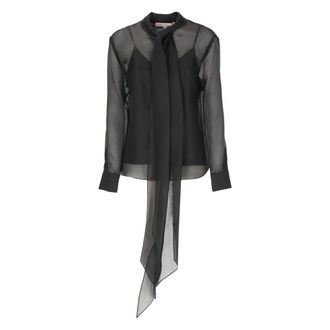 Carolina Herrera Chemise en soie - Femme - Blouses et Chemises - Noir - Taille: 38 FR
