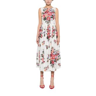 Dolce & Gabbana Flower Print Long Dress - - Dresses - Damen - Mehrfarbig - XL