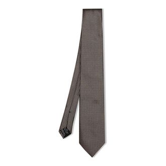Tom Ford Homme, Accessoires, Multicolore, Taille: ONE Size Cravate en soie avec micro-losanges