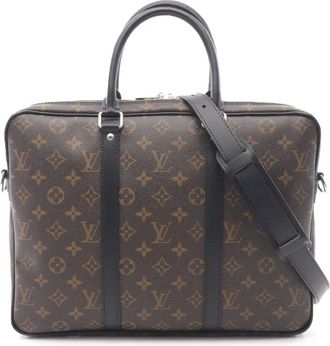 Louis Vuitton sacoche Macassar Porte Documents Voyage Monogram (2021-2025) - Noir