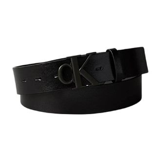 Calvin Klein Monogramm Leder G&uuml;rtel - - Accessories - Herren - Schwarzk - 100 CM