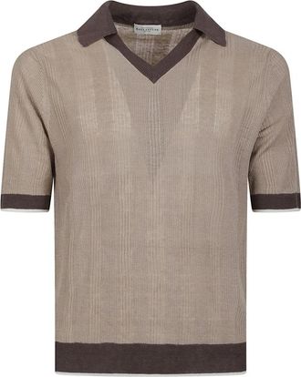 Ballantyne Homme, Pulls, Brun, Taille: XL Short Sleeves Polo