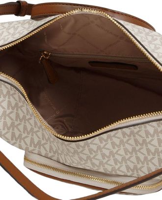 Michael Kors MK Monogram Shoulder Bag - Beige