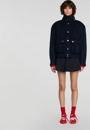 Sandro Manteau double face col montant