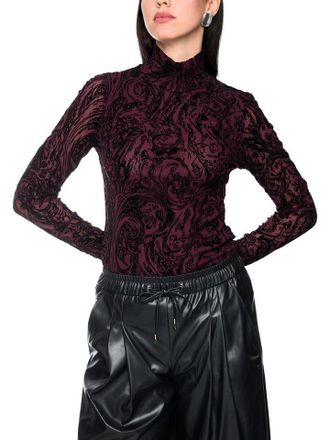 Marc Cain Langarmshirt Urban Office Premium Damenmode transparent, mit Samt-Details