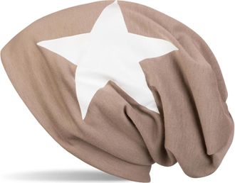 styleBREAKER M&uuml;tze Beanie mit Stern Print
