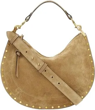 Isabel Marant Sac Oskan soft zip en cuir de veau velours