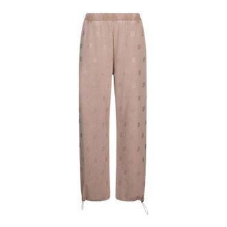 Liu Jo Jersey-Hose mit Waschung und Strasssteinen - - Trousers - Damen - Beige - XL