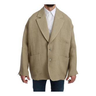 Dolce & Gabbana Beige Oversize Blazer - - Jackets - Herren - Beige - M