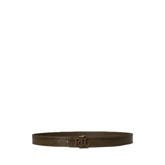Ralph Lauren Wendbarer G&uuml;rtel mit Krokodilpr&auml;gung und Logo - - Accessories - Damen - Gr&uuml;n - XS