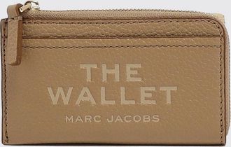 Marc Jacobs The Wallet Kartenetui aus genarbtem Leder mit Rei&szlig;verschluss und gepr&auml;gtem Logo