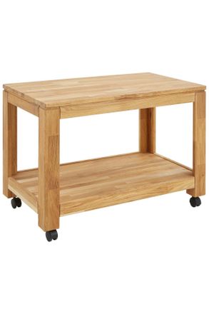 Linea Natura Beistelltisch, Holz, Eiche, massiv, rechteckig, 80x55.5x45.5 cm, Wohnzimmer, Wohnzimmertische, Beistelltische