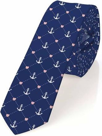 Generic Ancre Cravates Hommes Décontractée Cravates Polyvalente Cravate Homme Pour Scolaires Fêtes Adultes