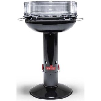 Barbecook Barbecue charbon noir 10 personnes - Syst&egrave;me Quickstart - Grille chrom&eacute;e 56x34 cm - T&ocirc;le &eacute;maill&eacute;e - Dimensions 59x35x99,5 cm - Barbecook