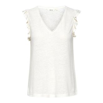 Cream Femme, Tops, Blanc, Taille: 42 FR T-shirt blanc en jersey avec col en V