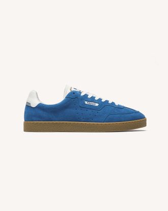 Faguo Baskets cuir su&egrave;de bleu oc&eacute;an