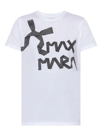 Max Mara t-shirt à logo imprimé - Blanc
