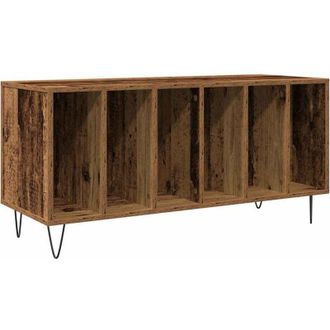 vidaXL Meuble &agrave; vinyles avec &eacute;tag&egrave;re ch&ecirc;ne artisanal 100 x 38 x 48 cm Vidaxl
