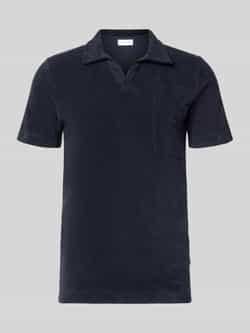 Lindbergh Relaxed Fit Poloshirt mit V-Ausschnitt