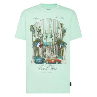 Philipp Plein Homme, Tops, Vert, Taille: XL T-Shirt Col Rond
