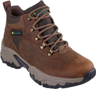 Skechers Herren Terraform Veckman Wanderstiefel, Dark Brown Leather/Duraleather/Mesh/Trim, 41 EU