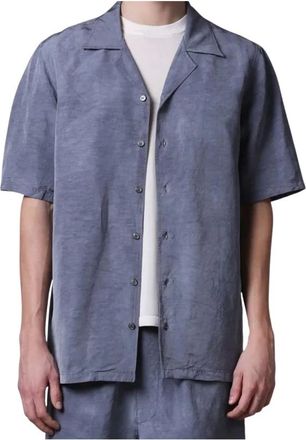 Roberto Collina Homme, Chemises, Bleu, Taille: M Bowling Shirt